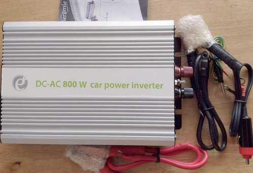 Авто инвертор 12В-220В реальная мощность 800W