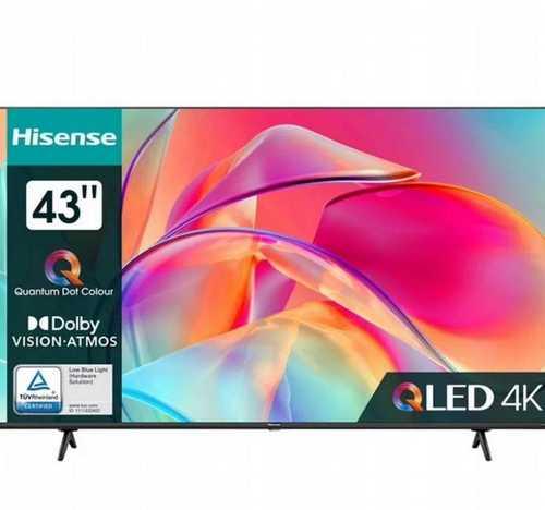 Новый Ultra hd 4K SMART TV 43" qled hisense 43E7KQ