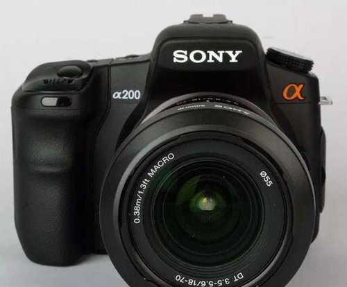 Зеркальный фотоаппарат sony alpha200