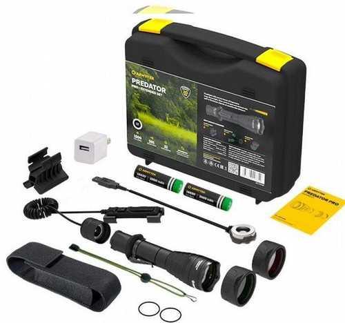 Фонарь с комплектом Armytek Predator Pro Magnet USB Extended Set белый