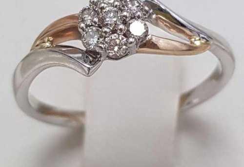 Золотое кольцо с бриллиантами размер 16.5