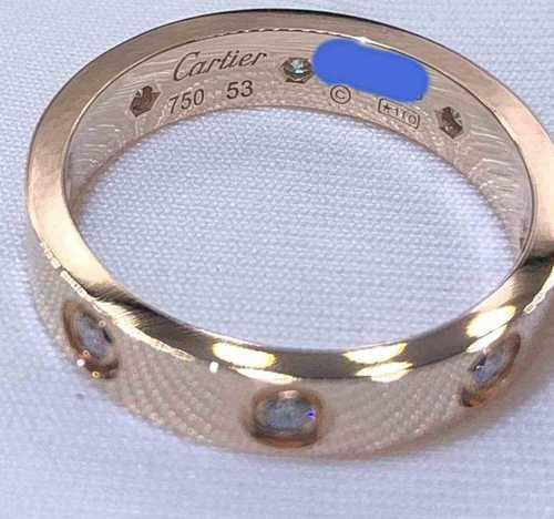 Обручальное кольцо Cartier Love с 8 бриллиантами