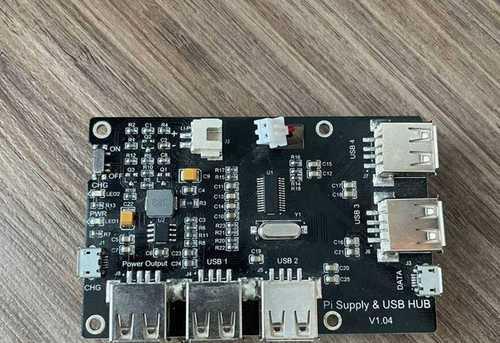 Модуль питания USB 2.0 Hub для Raspberry Pi