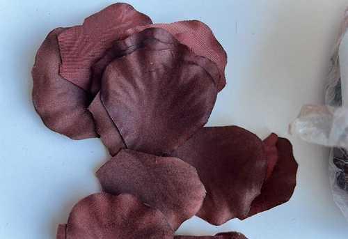 Искусственные лепестки роз коричневые