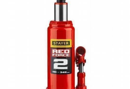 Домкрат бутылочный Stayer RED force 2т 181-345мм