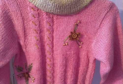 Вязаный свитер детский для девочки