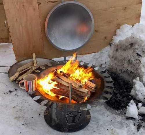 Очаг для костра, мангал, садж из нержавеющей стали