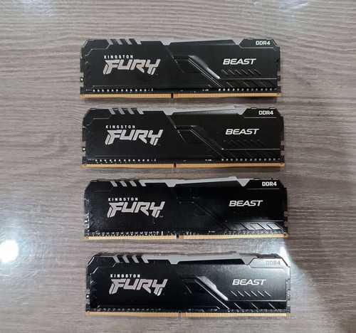 Kingston fury Beast Black RGB 3200 мгц 4*8Gb гаран