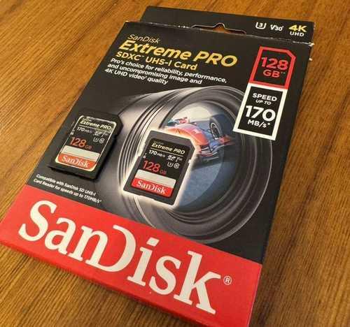 Карта памяти Sandisk Extreme PRO SD XC 128 GB