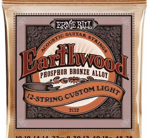 Cтруны для двенадцатиструнной гитары Ernie Ball Earthwood 2152