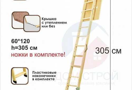 Чердачные лестницы 60*120 h305 см