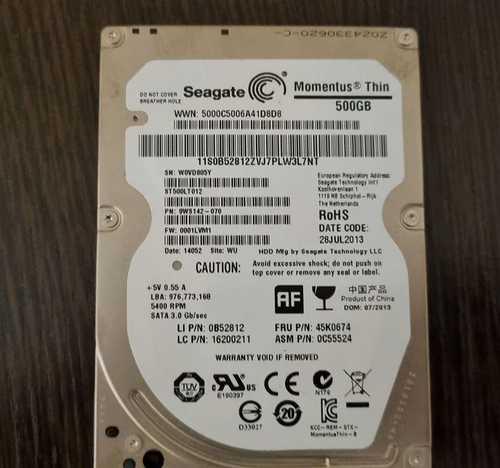 Винчестер HDD SATA Seagate 500GB