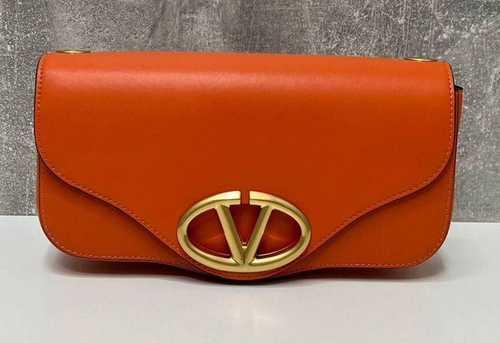 Новая женская сумка Valentino оранжевая