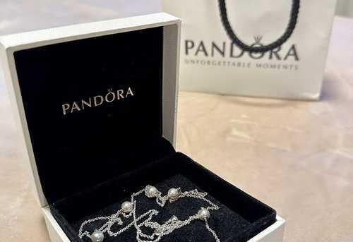 Ожерелье и кольцо Pandora оригинал