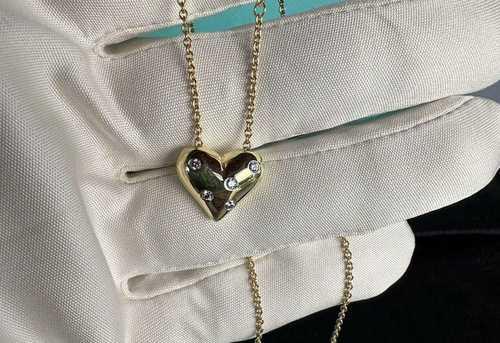 Подвеска Tiffany Heart Yellow Gold