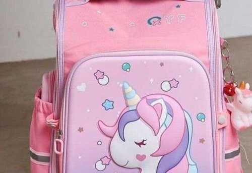 Новый школьный рюкзак для девочки, 3 в 1