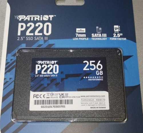 SSD 256Gb 2.5" Patriot Memory P220