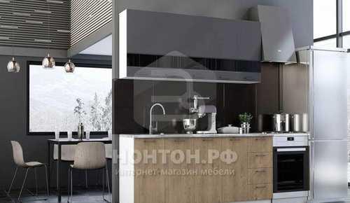 Кухня Астра 2.0 м графит софт / дуб галиано
