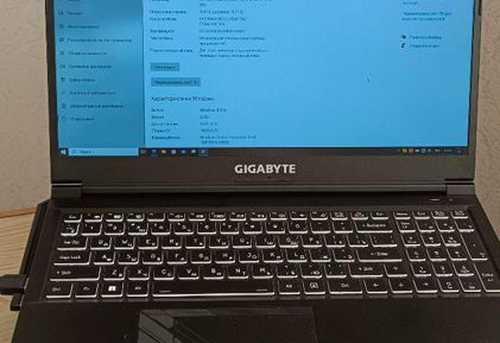 Игровой ноутбук gigabyte G5 mf