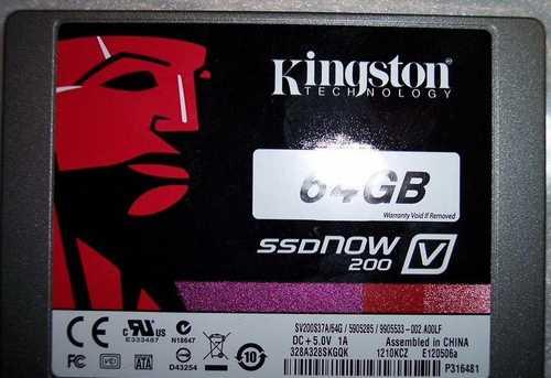 SSD Kingston 64 GB (наработка всего 24 дння)