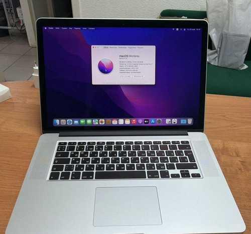 MacBook Pro 15 (2015), 256 ГБ, Core i7, 2.2 ГГц, RAM 16 ГБ, Intel Iris Pro Graphics 5200