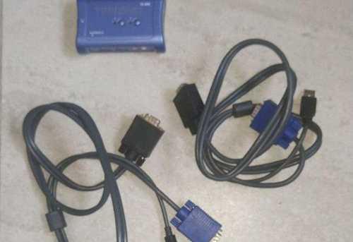 Двухпортовый квм-переключатель VGA USB аудио