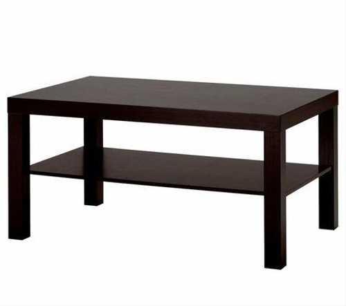 Лакк Журнальный стол, черно-корич 90x55 см IKEA