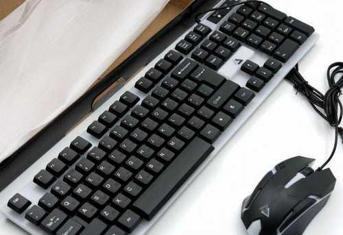 Комплект клавиатура и мышь с подсветкой