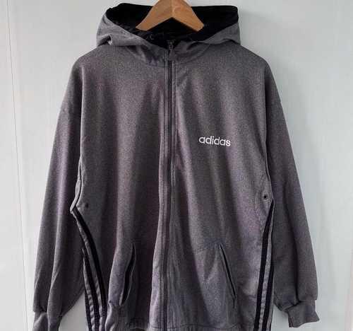 Adidas VTG Zip Hoodie Grey Smoke M-L D6