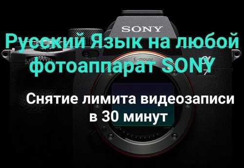 Руссификация фотоаппаратов sony