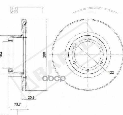 Диск тормозной GAZ 3302 перед. BD0373 bapco