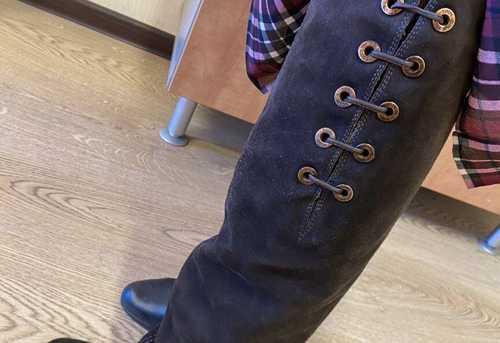 Сапоги Tods 37,5 замшевые демисезонные, оригинал