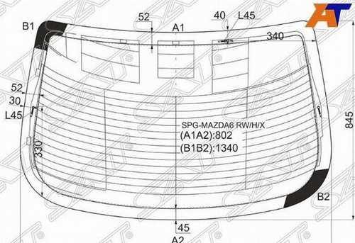 Стекло заднее mazda atenza