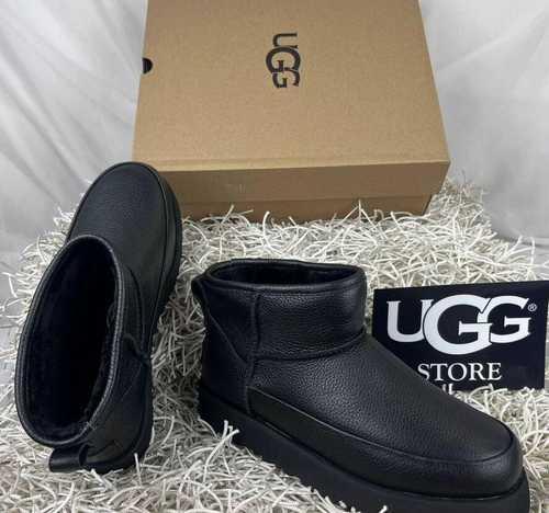 Сапогие UGG classic sugar ultra mini black