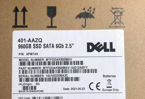 Серверный SSD SATA 401-aazq Dell 960-GB новый