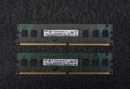 DDR2 2x1gb 800mhz 1rank CL6-6-6-18 Samsung