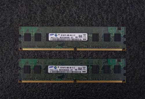 DDR2 2x1gb 800mhz 1rank CL6-6-6-18 Samsung