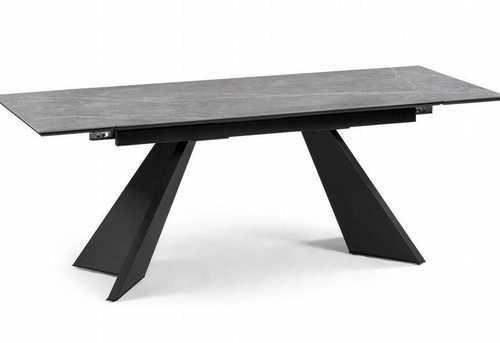 Керамический стол Ливи 140х80х78 серый мрамор / че