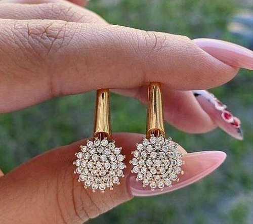 Серьги Diane Luxe Gold