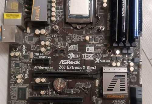 Материнская плата LGA 1155 + процессор + озу
