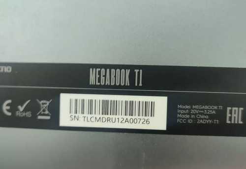 Продам ноутбук techno megabook intel Core i3