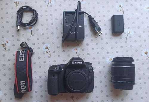 Зеркальный фотоаппарат Canon 80d +18-55kit