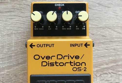 Педаль эффектов boss os2 overdrive/distortion