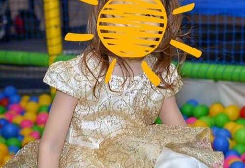 Золотое платье для девочки 110