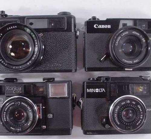 Плёночный фотоаппараты разные японские