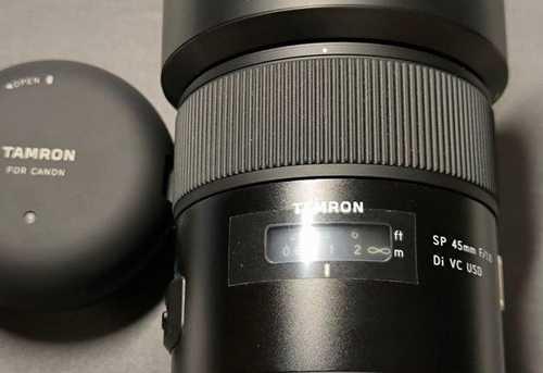 Tamron SP 45mm f/1.8 Di VC Canon EF как новый