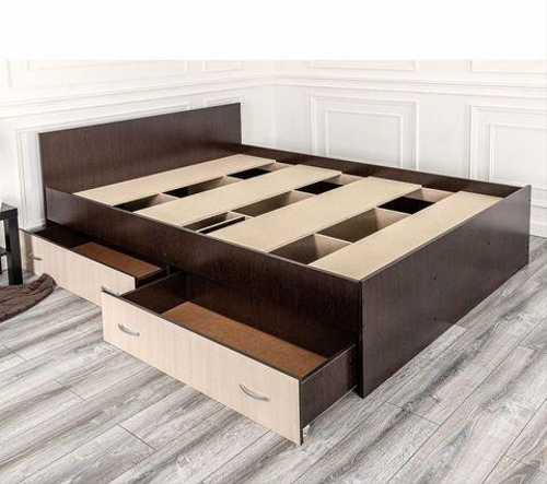 Кровать с ящиками 140х200