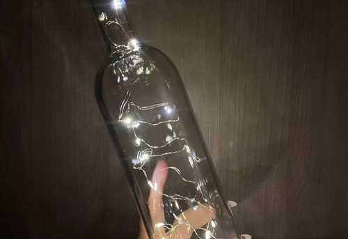 Новогодний подарок светящаяся бутылка