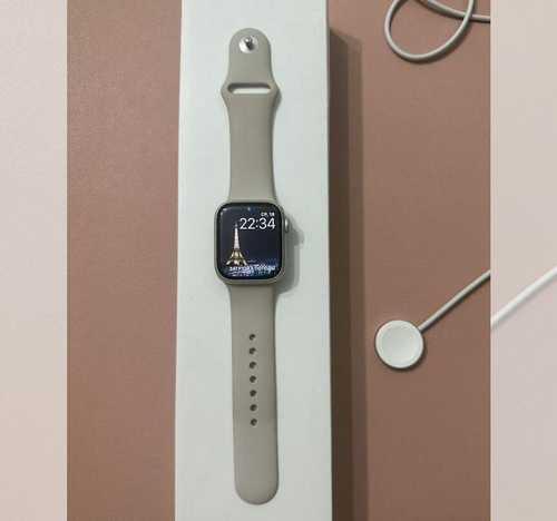 Часы apple watch 7 41 mm starlight