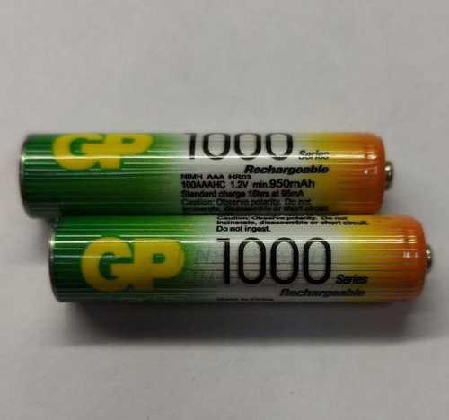 Аккумуляторные батареи AAA GP 1000 mah